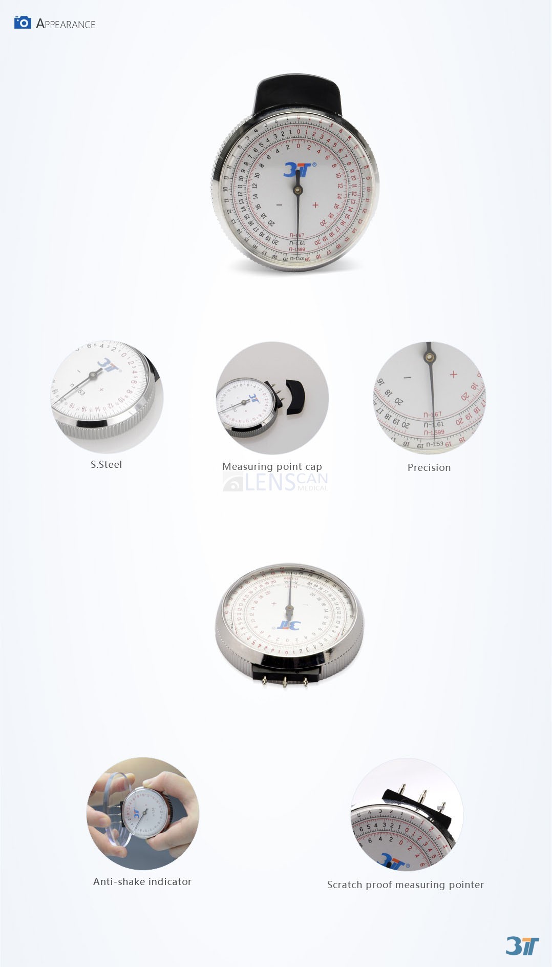 Lens Clock (Signature) – 4 indexes – 31121030 - Lenscan Medical Inc.