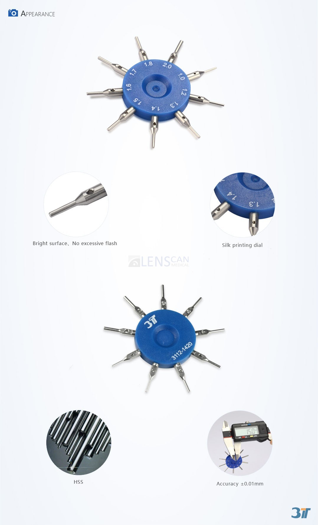 Hole size gauge - Lenscan Medical Inc.