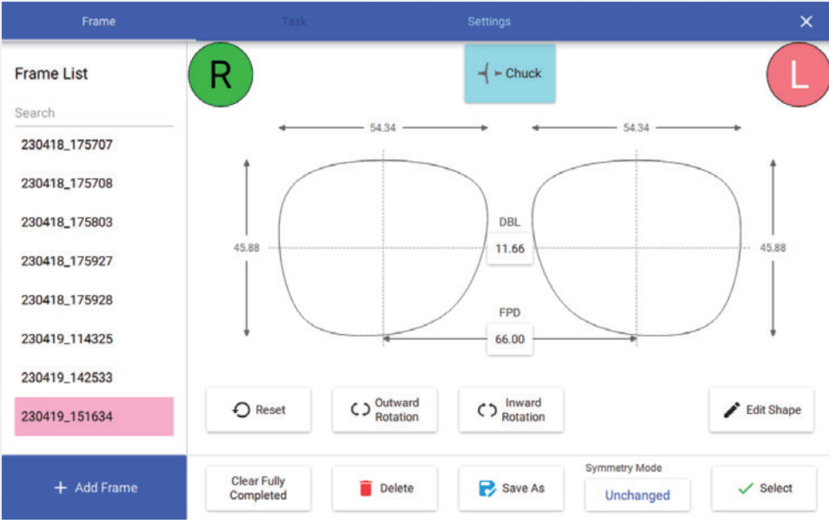 Automatic 3D Tracer and Edger Crystalvue CV-700 - Lenscan Medical Inc.